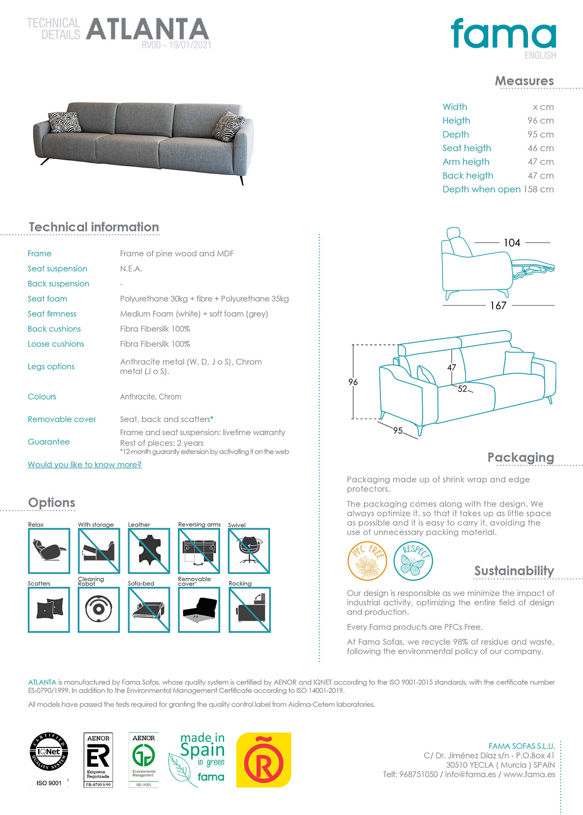 Modern Sectional Sofas Atlanta Fama
