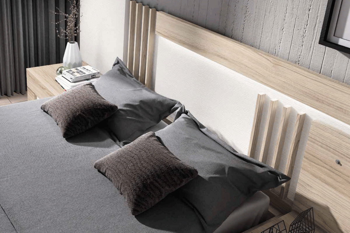 Lit Plateforme Moderne avec Tables de chevet - Vogue 008