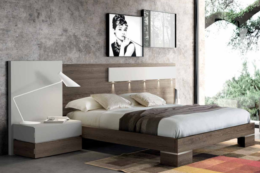 stock bedroom :: Modern bed set EOS QS 136 - Furniture store in Montreal